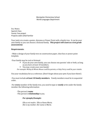 Family tree project_and_rubric_5th_grade | PDF