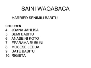 Family Tree Salanieta Galu | PPT