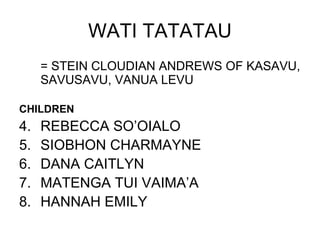 Family Tree Salanieta Galu | PPT