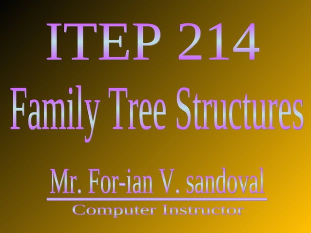 Family Tree Structure | PPT