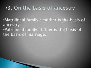types of family | PPTX