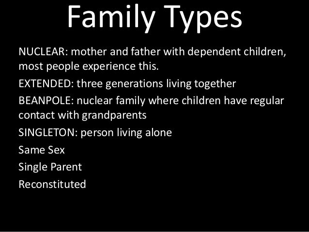 Family types sociology