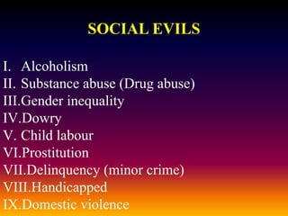 Family types & social evils by Prof Najeeb Memon | PPT
