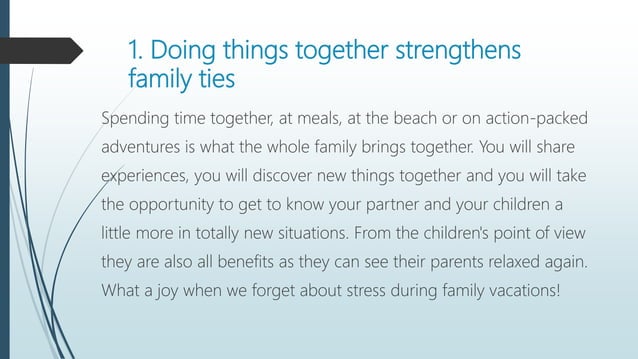 Family vacation | PPT