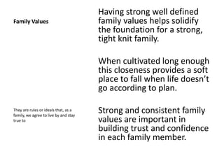 Family values | PPTX