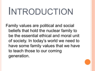 Family values | PPTX