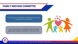 Family Welfare Program FOR WORKERS IN THE PRIVATE SECTOR | PDF