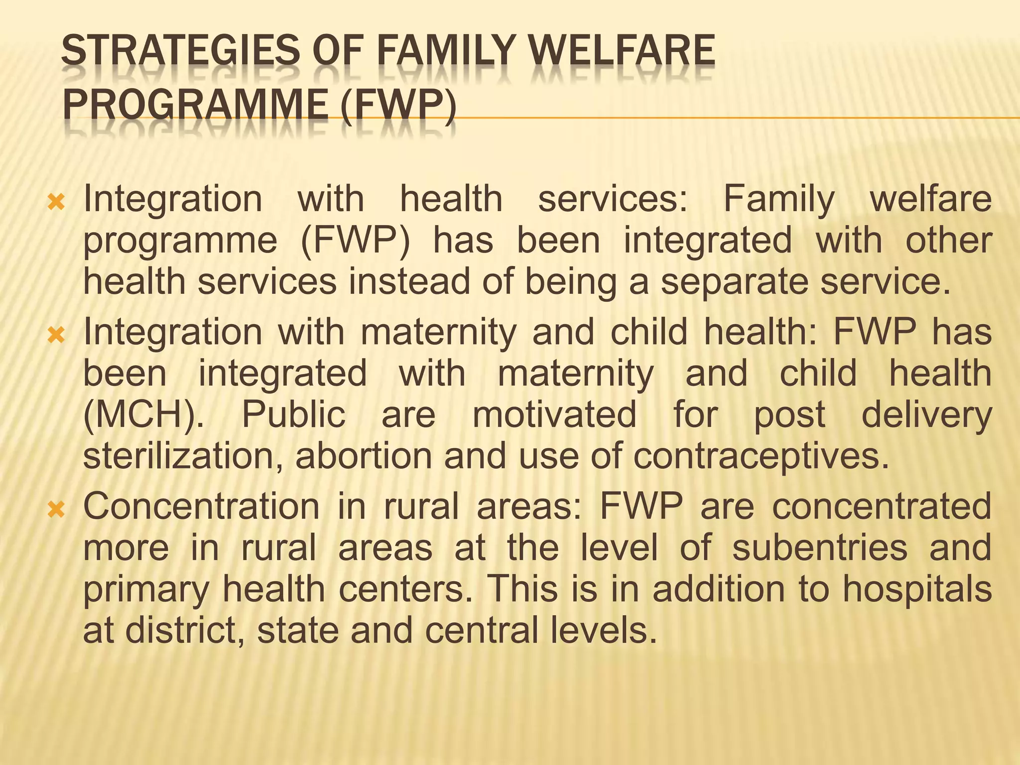Family welfare programme | PPTX