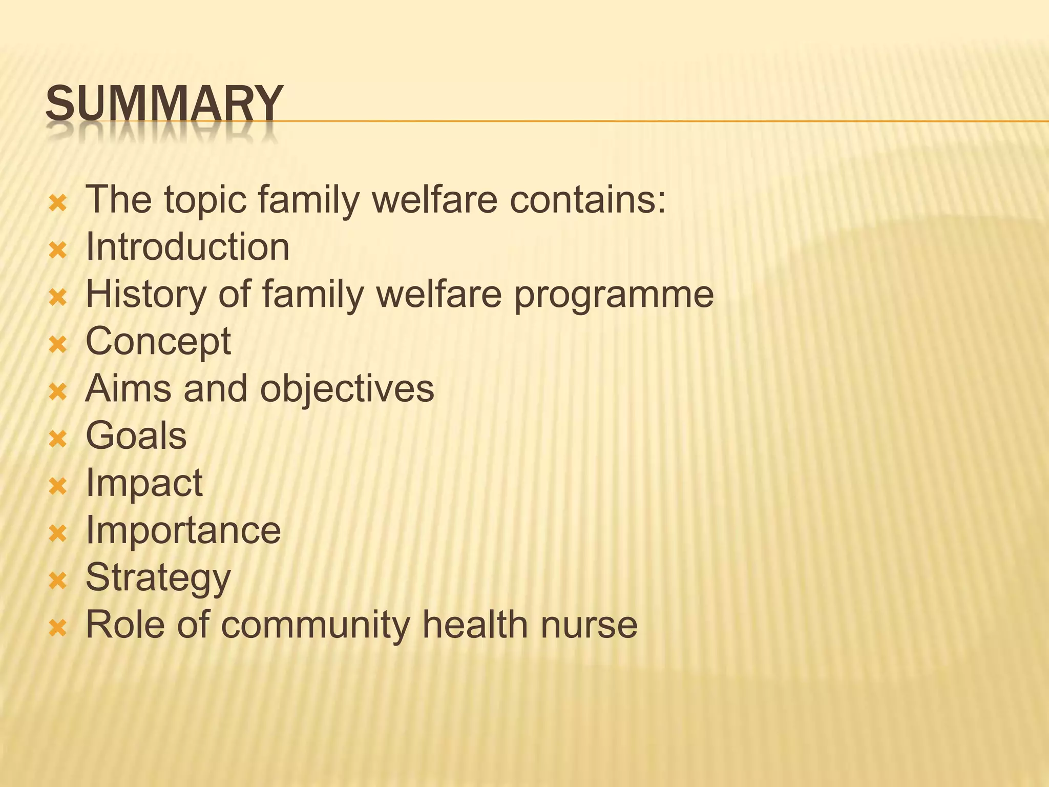 Family welfare programme | PPTX