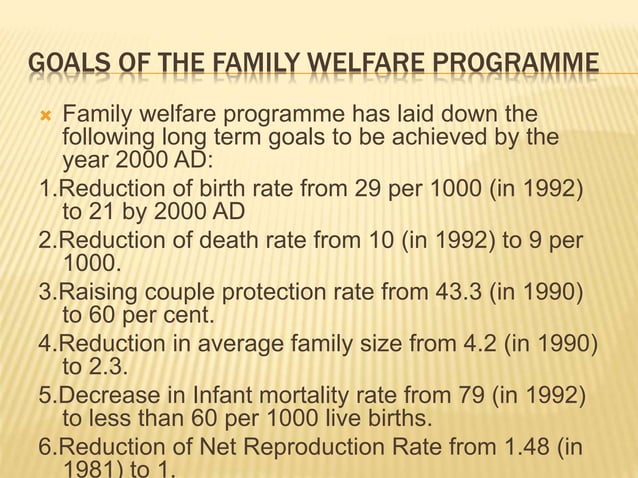 Family welfare programme | PPTX