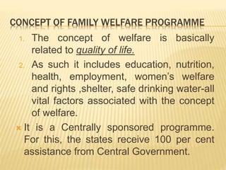 Family welfare programme | PPTX