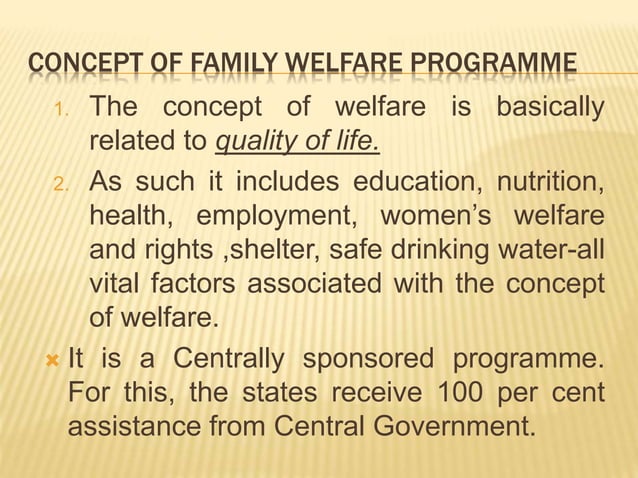 Family welfare programme | PPTX