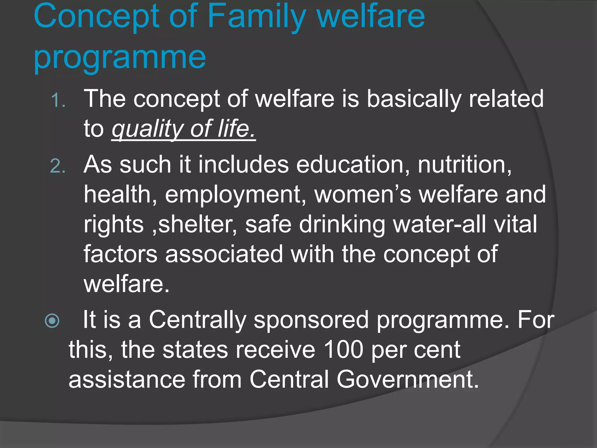 Family welfare programme | PPTX