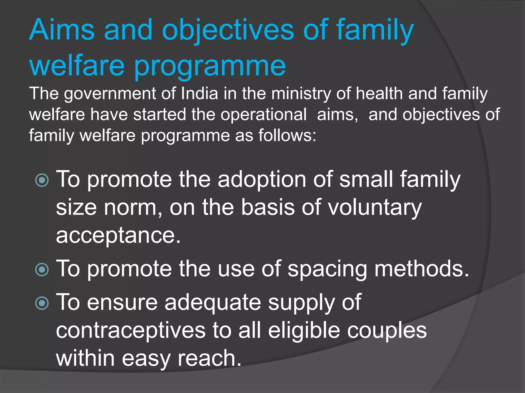 Family welfare programme | PPTX