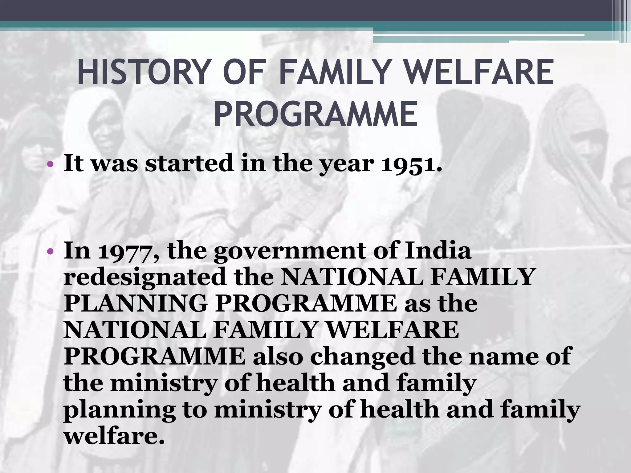 Family welfare programme | PPTX