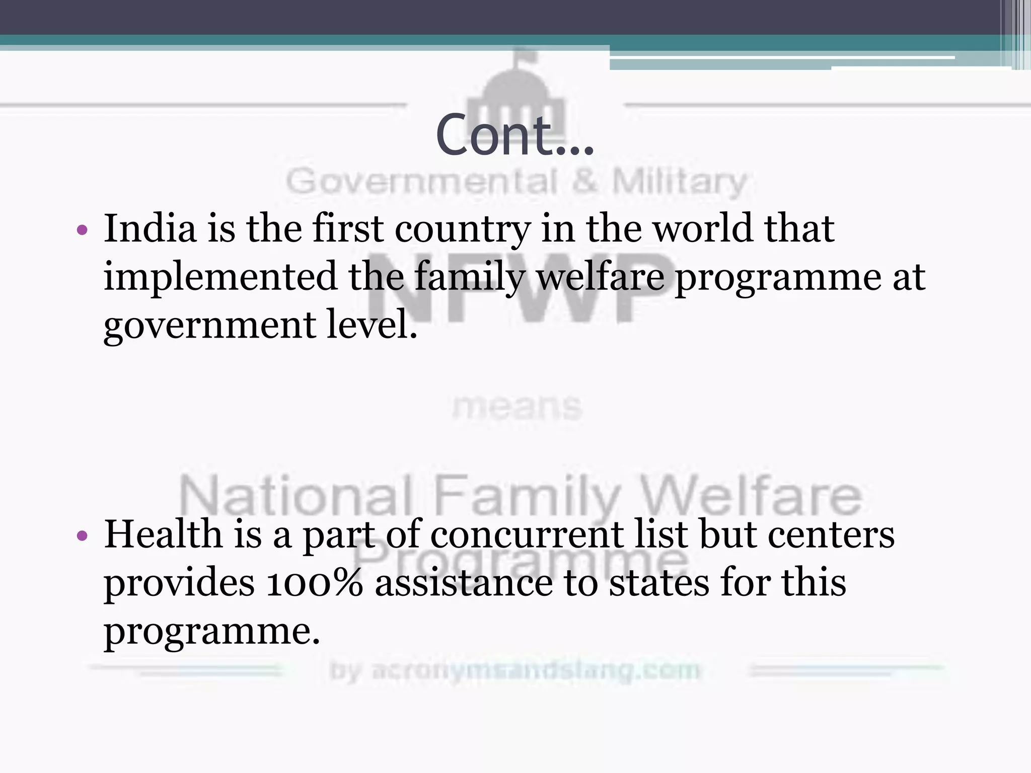 Family welfare programme | PPTX