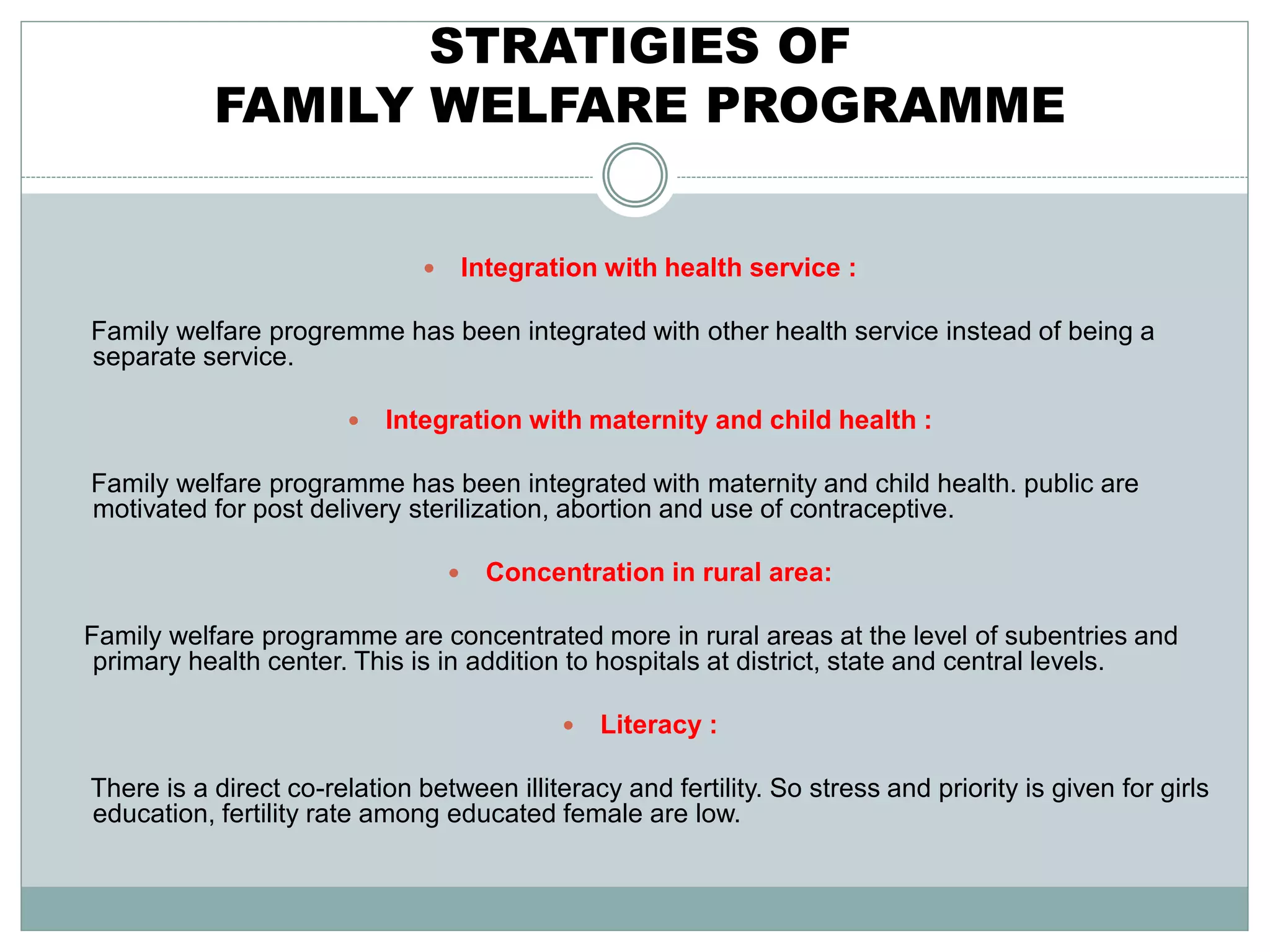 Family welfare programme | PPTX