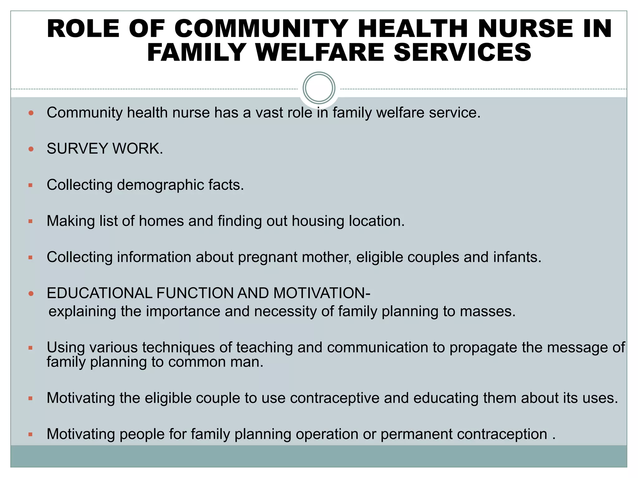 Family welfare programme | PPTX