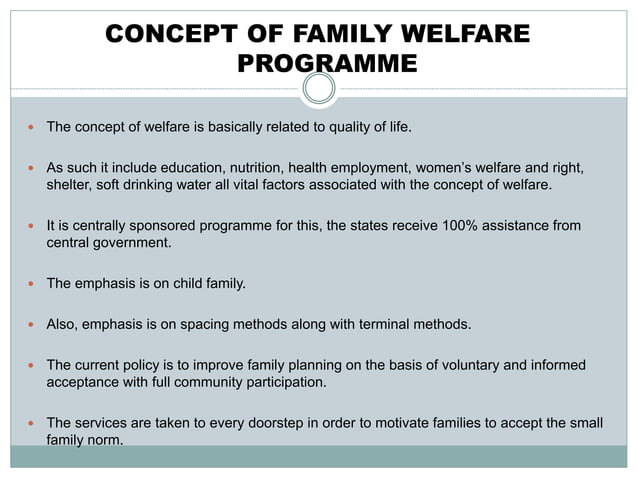 Family welfare programme | PPTX