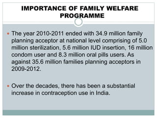 Family welfare programme | PPTX
