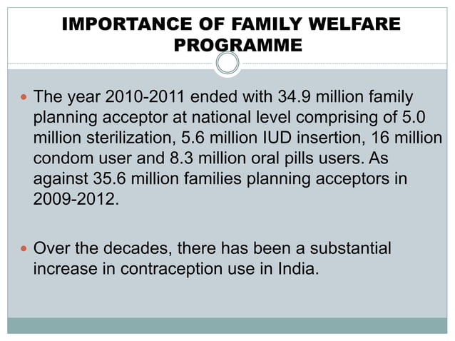 Family welfare programme | PPTX