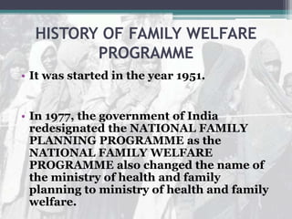 family welfare programme.pptx - aware of familybplanning services | PPT