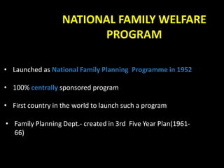 Family welfare schemes (govt of india) | PPTX
