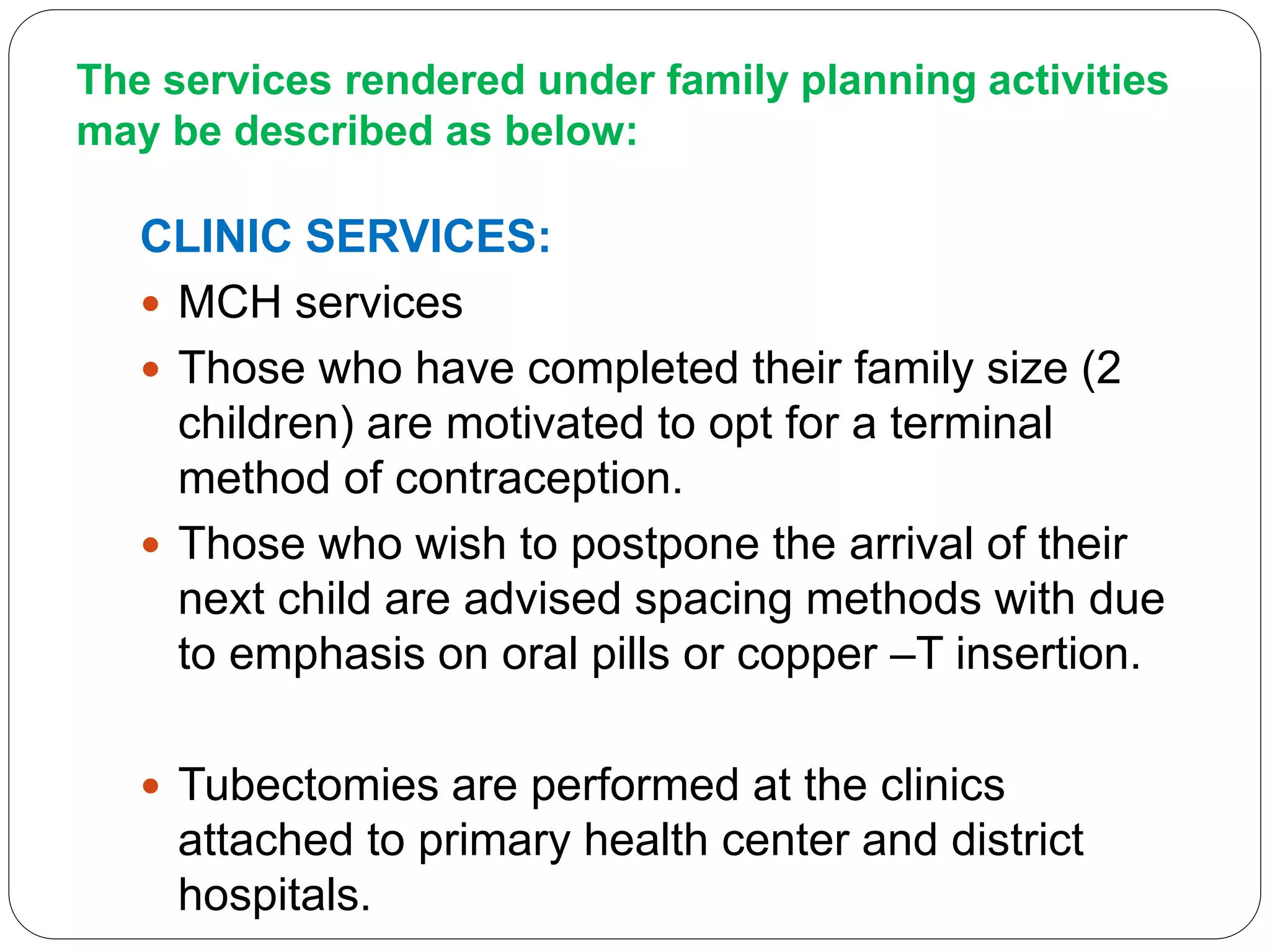 Family welfare services | PPTX