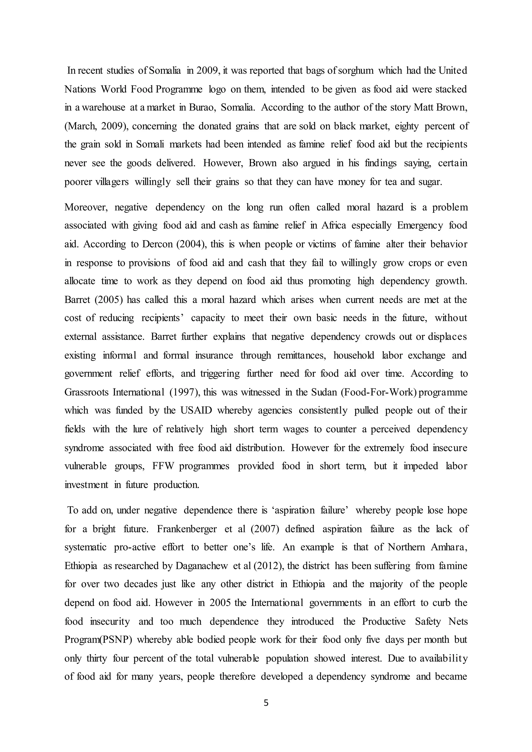 Famine and food aid final draft | DOCX