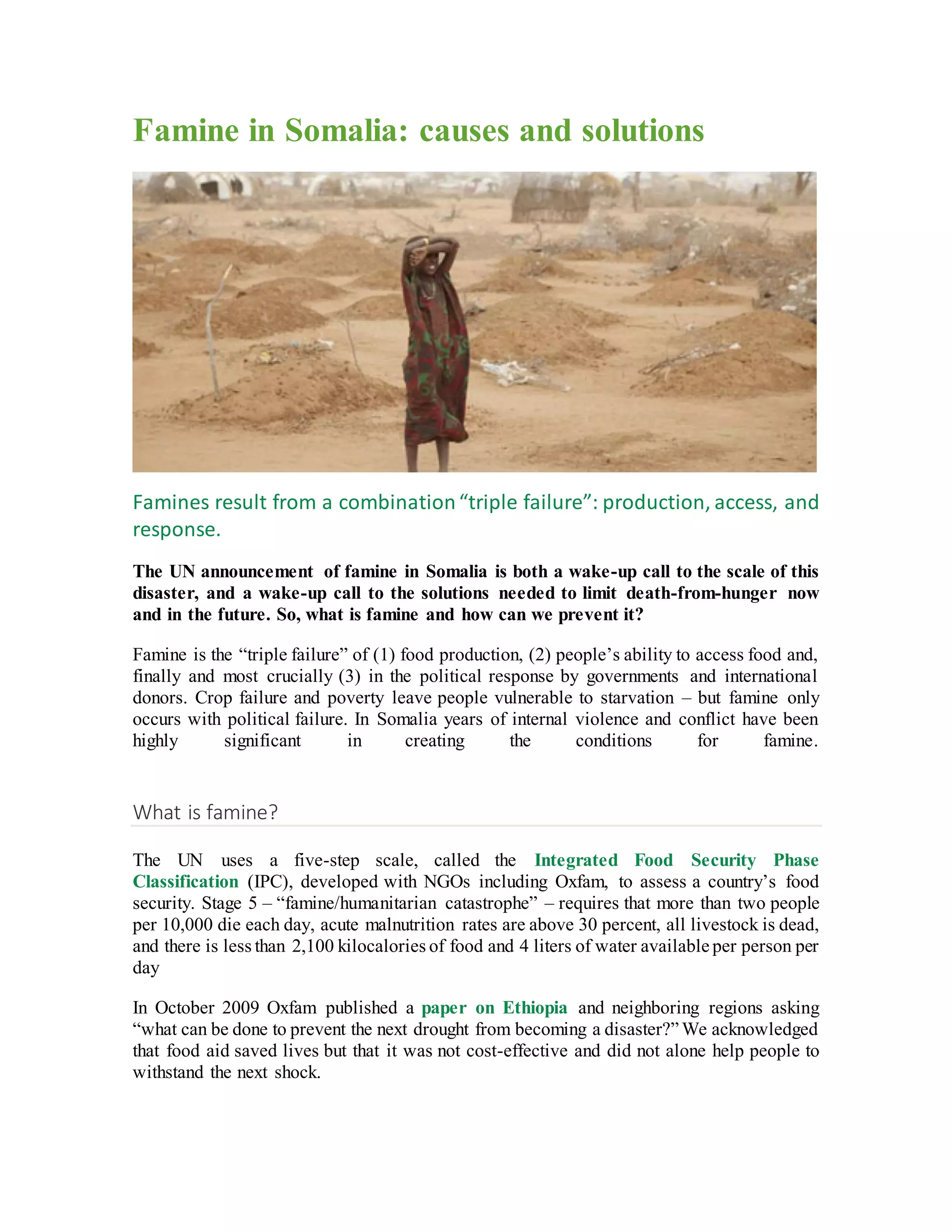 Famine in somalia | PDF | Agriculture | Industries