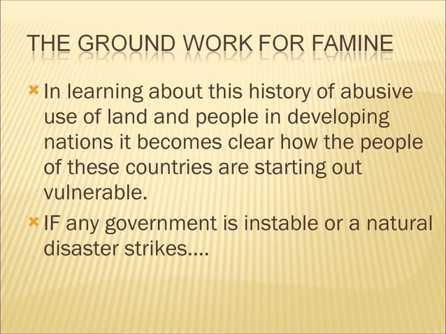 Famine history and 2011 Somalia Crisis | PPT