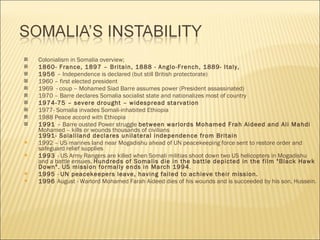 Famine history and 2011 Somalia Crisis | PPT