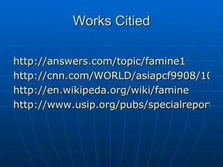 Famines Due To Political Policies | PPT