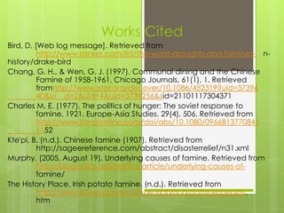 Famines in history | PPTX