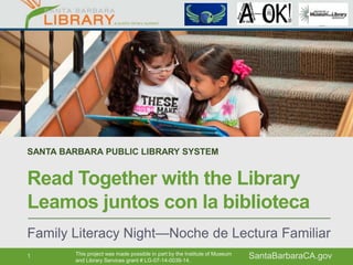 Family Literacy Night Slides | PPTX