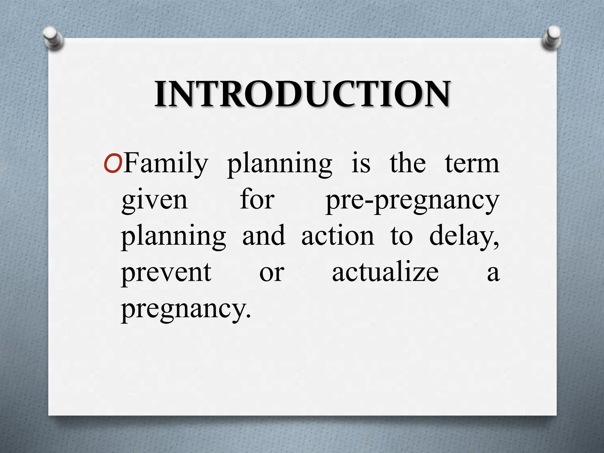 family limitation and specific family planning | PPT