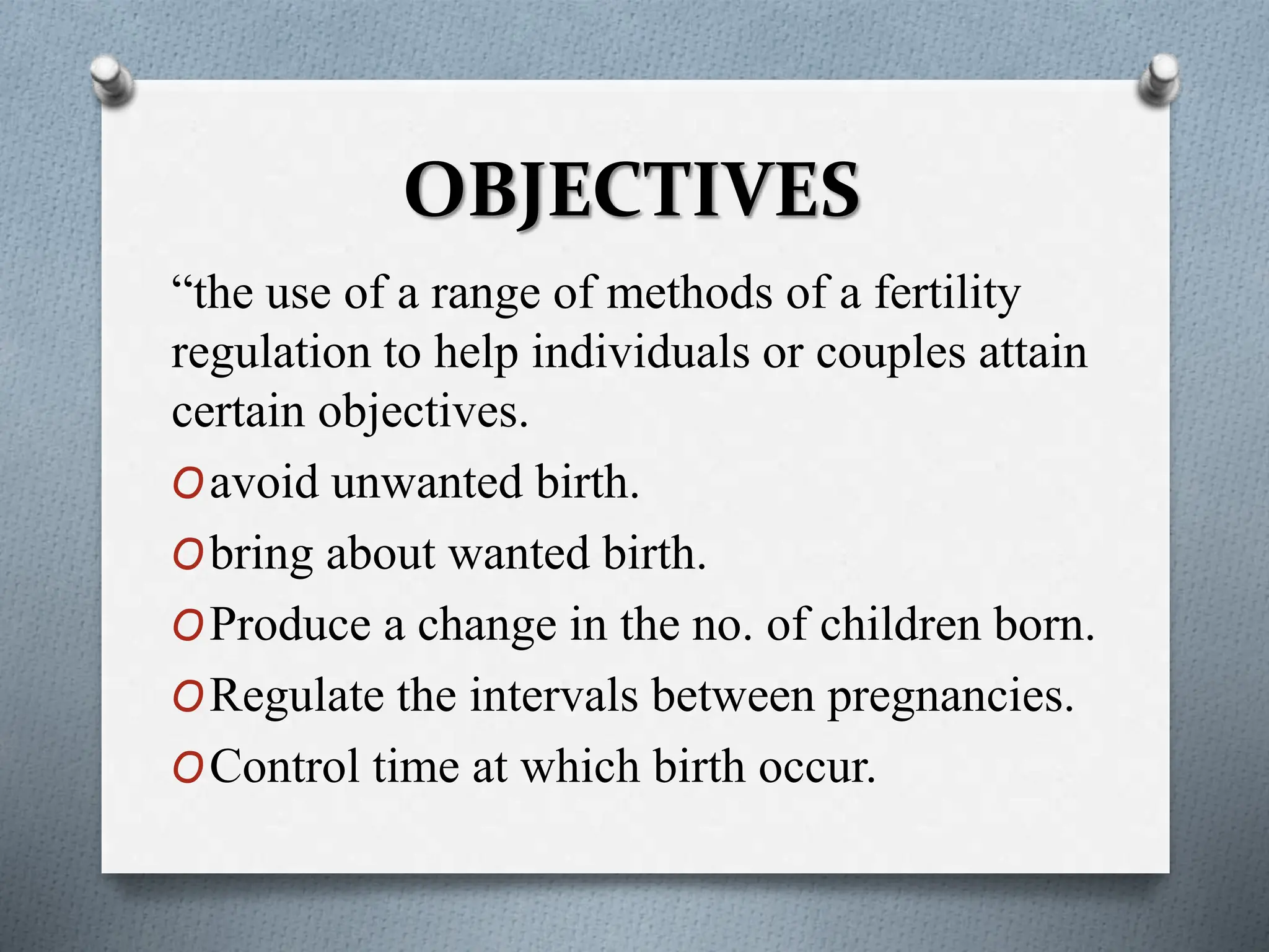 family limitation and specific family planning | PPT