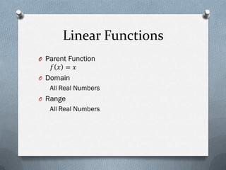Family of Functions Introduction | PPTX