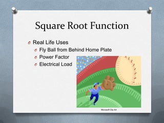 Square Root Function In Real Life