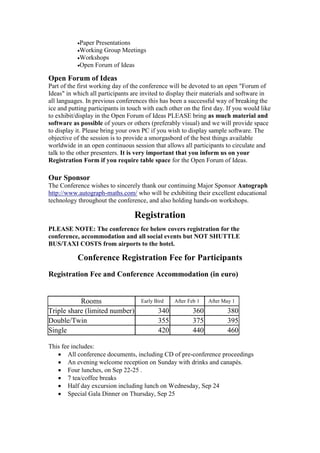 Mathematics Education Conference Information Europe | PDF
