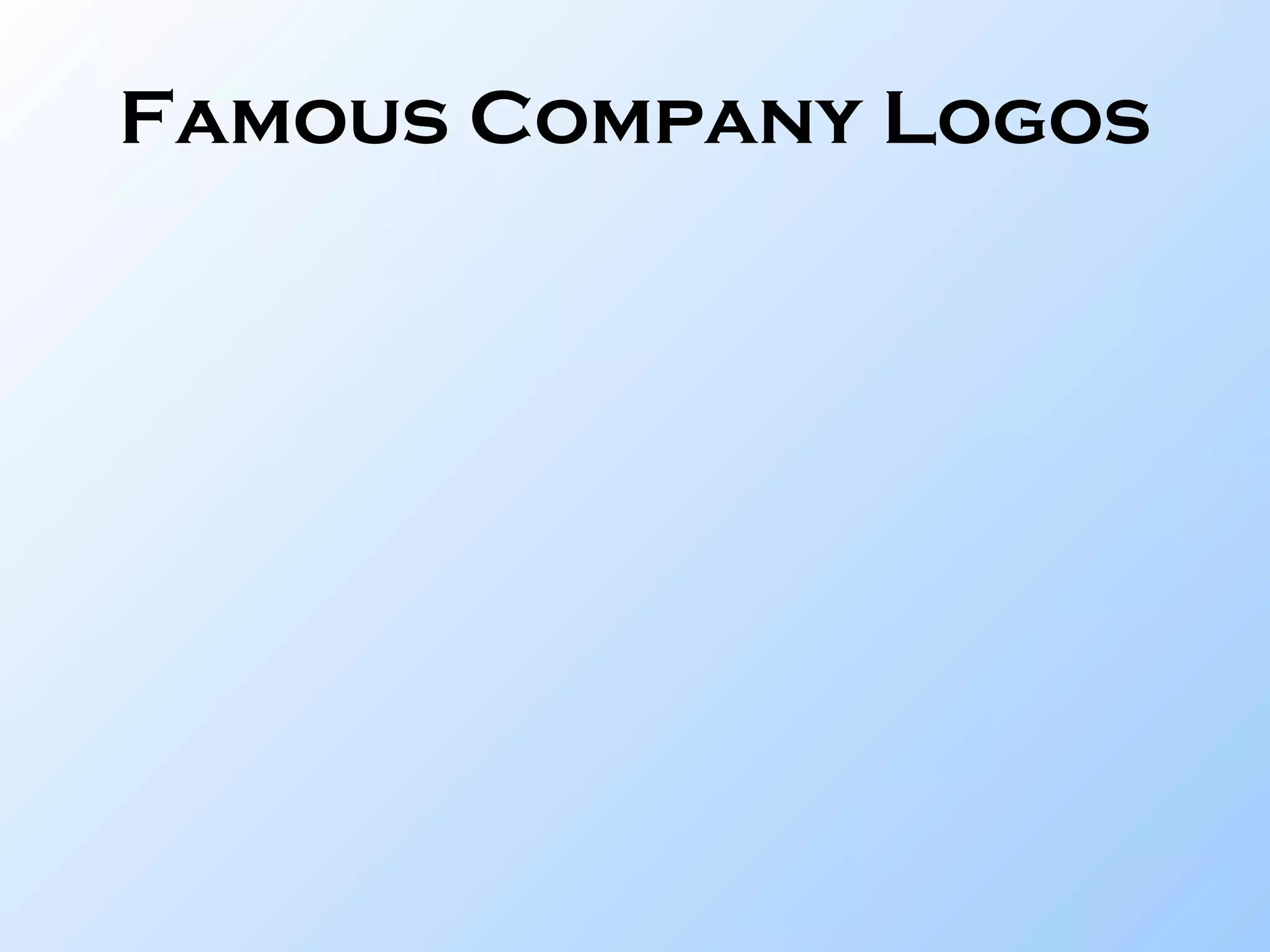 Famous Company Logos | PPT