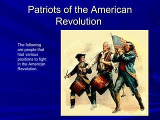Famous people-of-the-american-revolution | PPT