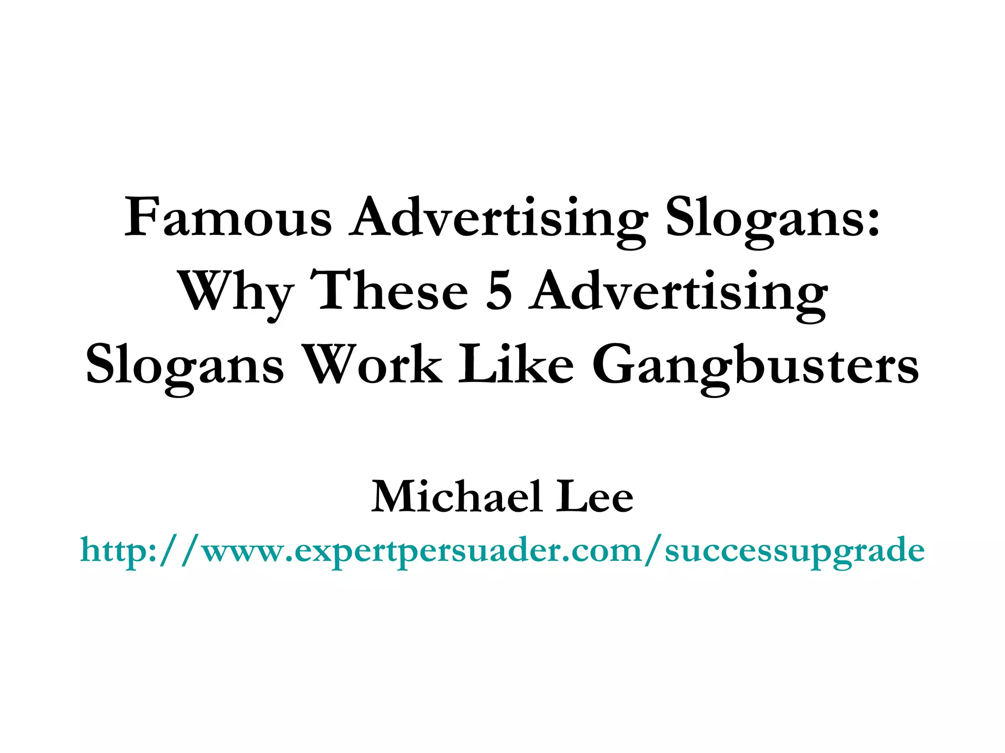 Famous Advertising Slogans: Why These 5 Advertising Slogans Work Like ...