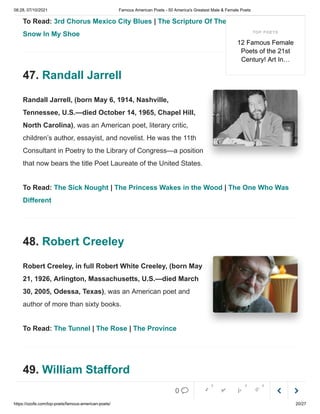 50 america's greatest male and female poets | PDF