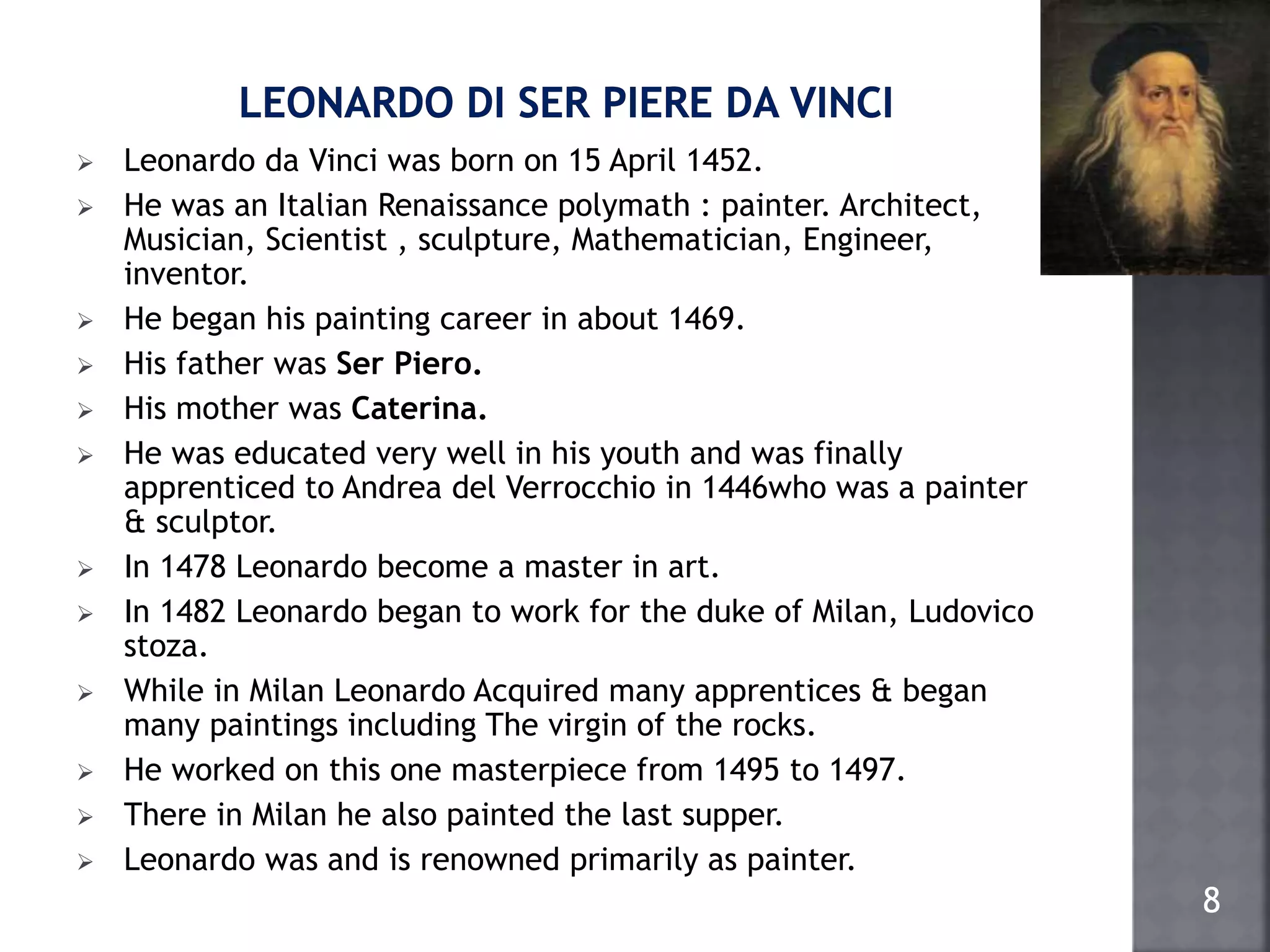 Famous artists & sculptor and their work | PPTX