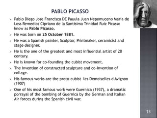 Famous artists & sculptor and their work | PPTX