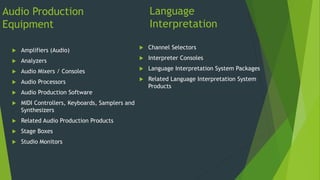 Famous audio visual equipment list | PDF
