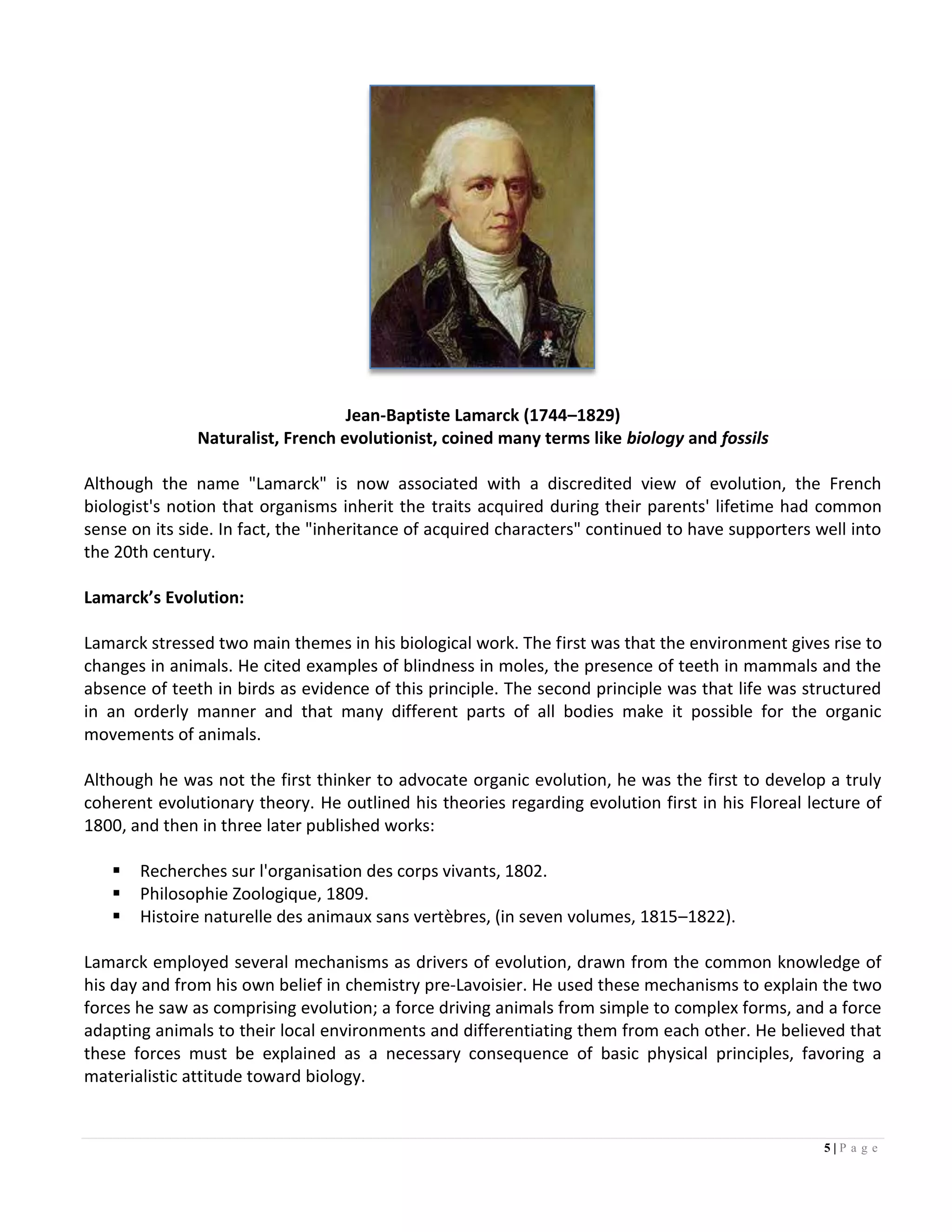 Famous biologist scientists (foreign) | DOCX