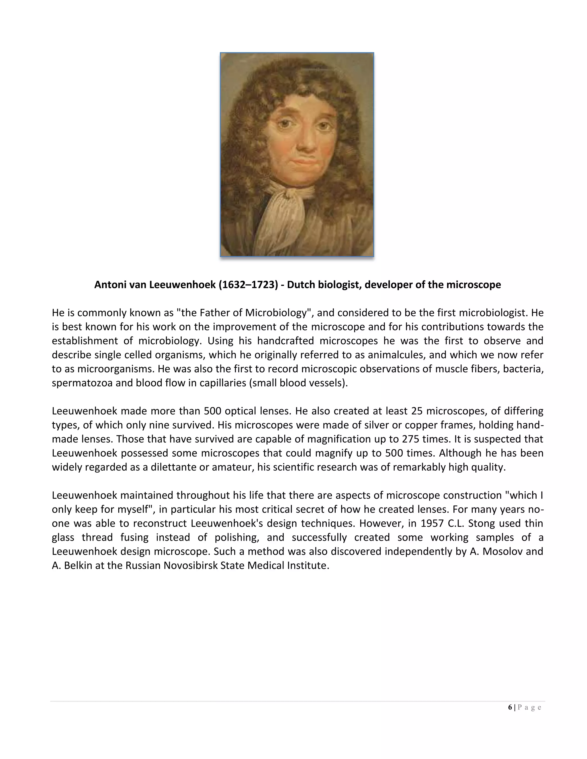 Famous biologist scientists (foreign) | DOCX