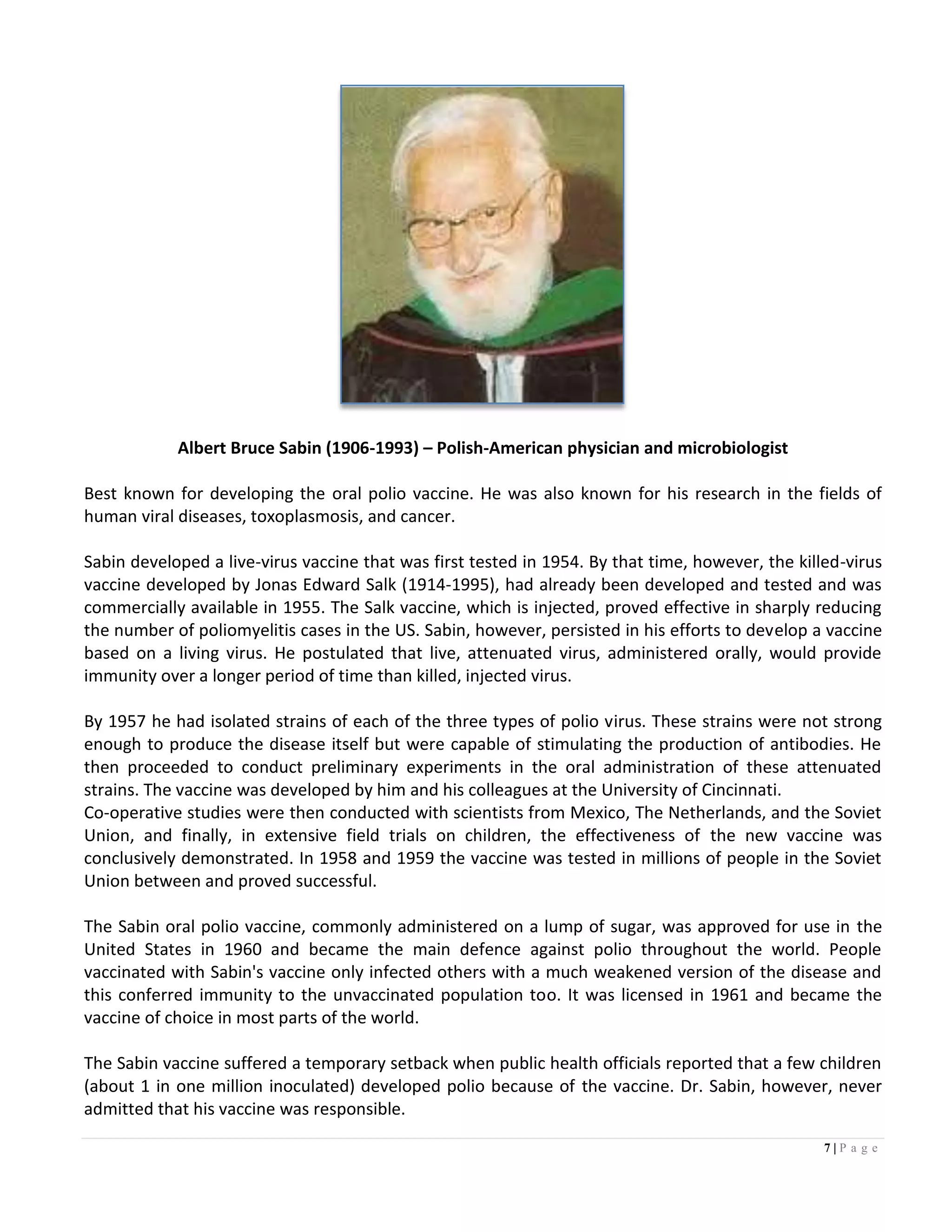 Famous biologist scientists (foreign) | DOCX